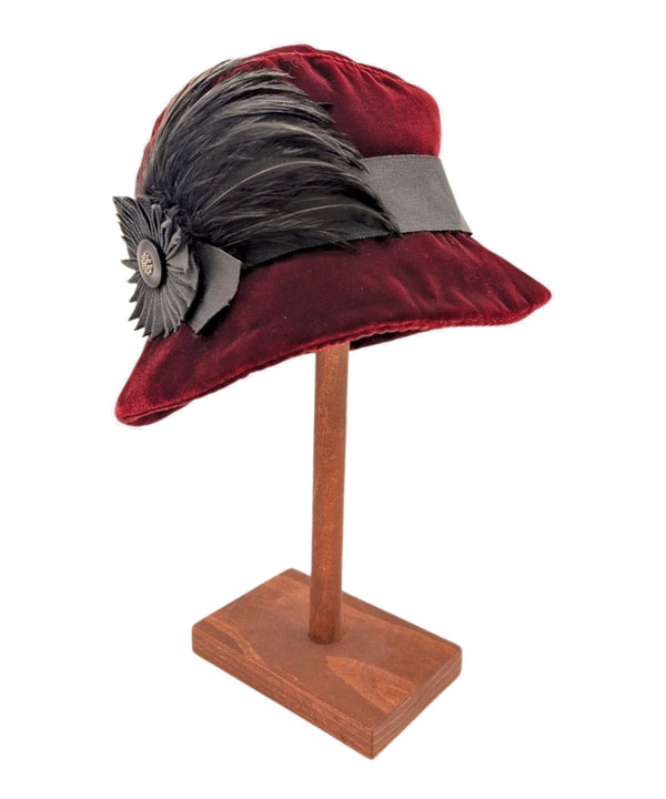 Samantha Hat Style - Velvet in Bordeaux (Large Only) - Pandemonium ...