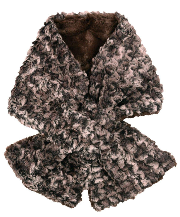 Pull-Thru Scarf - Luxury Faux Fur in Calico - Pandemonium Millinery ...