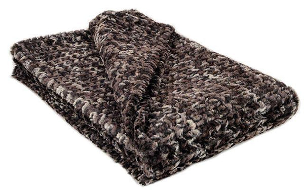 Luxury Faux Fur Throw - in Calico Browns and Creams - Pandemonium ...